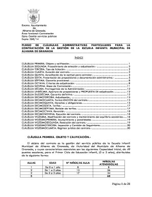 Completable En línea news alhamadegranada Pliego de Cl usulas