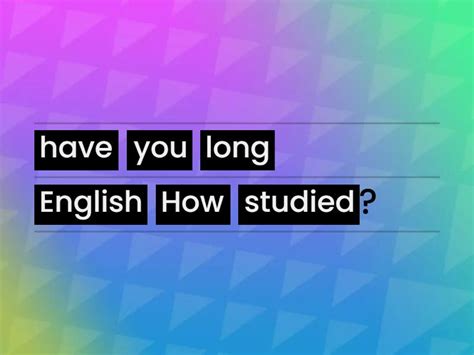Present Perfect Questions Reordenar