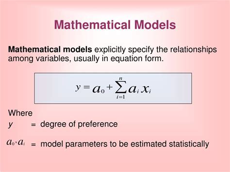 types of mathematical models