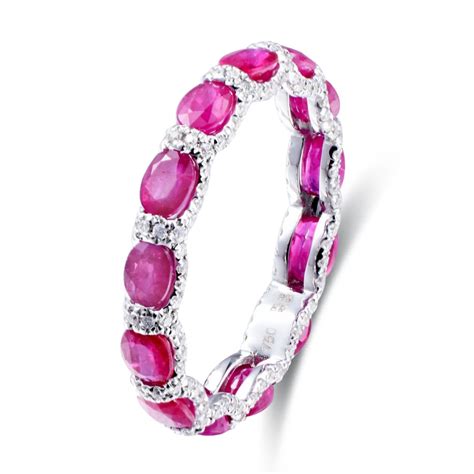 ONE KISS Bague Sofia Rubis 2 90ct Diamants 0 58ct Or 18K