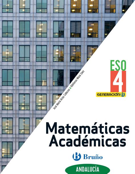 Unidad de muestra Generación B Matemáticas Académicas 4 ESO Andalucía