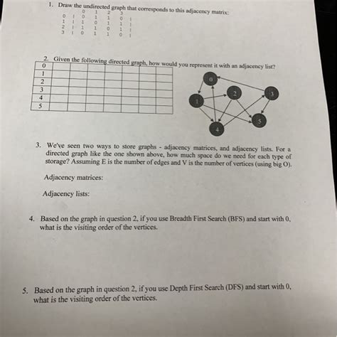 solved 1 draw the undirected graph that corresponds to this