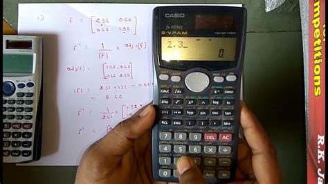 how to calculate inverse of matrix by calculator inverse of matrix by 991 ms and 991 es