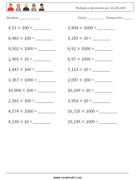 Multiplicaciones Con Decimales Activity 026