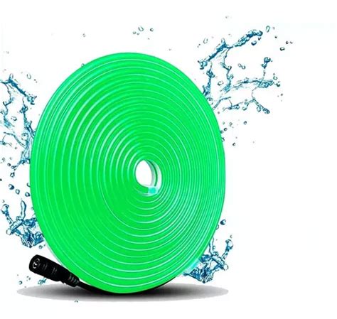 Tira Led Neon Flex Luz Color Verde Sumergible Manguera Led 5m Plasma