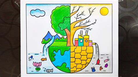 Environment Day Drawing Environment Day Poster Plastic Pollution