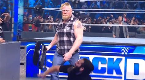 WWE SmackDown Results Recap Grades Brock Lesnar Takes A Steel Chair
