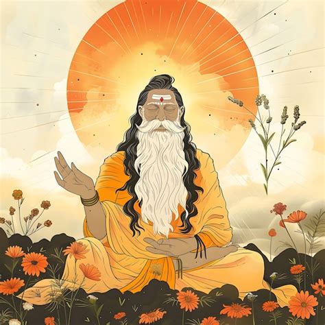 Premium Photo Guru Purnima Illustration