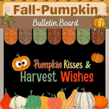 Fall Pumpkin Bulletin Board Kit Autumn Classroom Decor Set For September