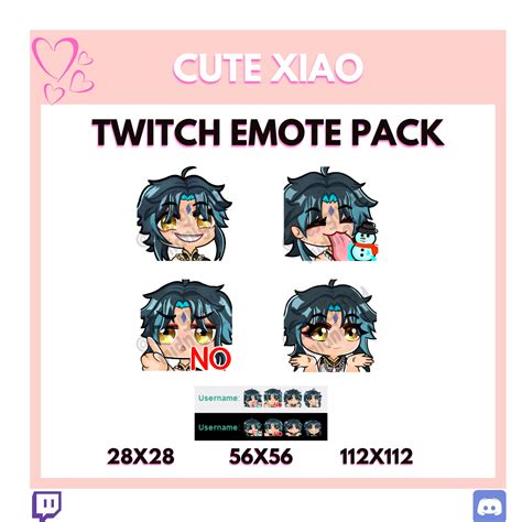 Xiao Twitch Emote Set Genshin Impact Emote Pack Emotes Etsy Australia