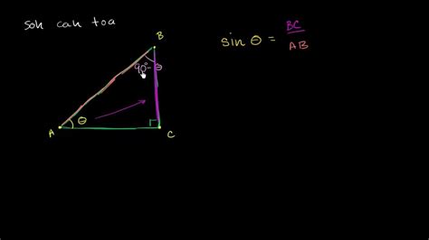 math high school geometry sine and cosine of complementary angles youtube