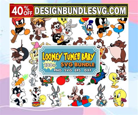 100 Mega Looney Tunes Svg Bundle Baby Toons Svg Looney Etsy