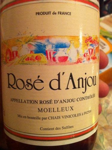 Chais Vinicoles Rosé d Anjou Moelleux Vivino