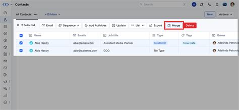 Merging Duplicate Records Salesmate
