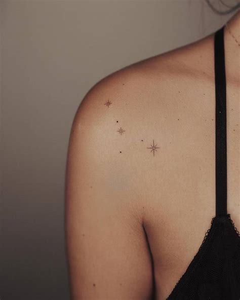 Minimalistic Cancer Constellation Tattoo Located On The