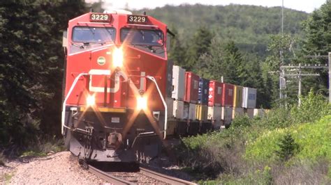 CN 100 Tier 4 Gevo 3229 Leads A Huge Stack Train CN 120 W Ex CREX DPU