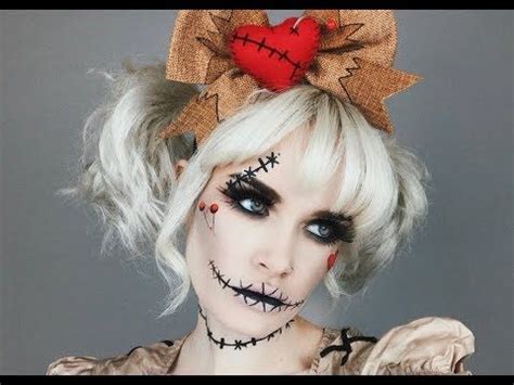 Halloween Makeup Tutorials Doll Makeup Halloween Voodoo Doll