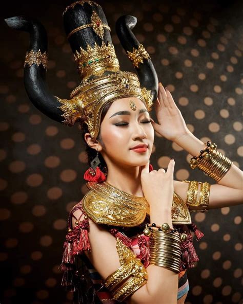 Cambodia Cambodia Beauty Queen In Khmer Traditional Costume