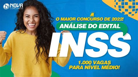 Concurso INSS 2022 análise completa do edital YouTube