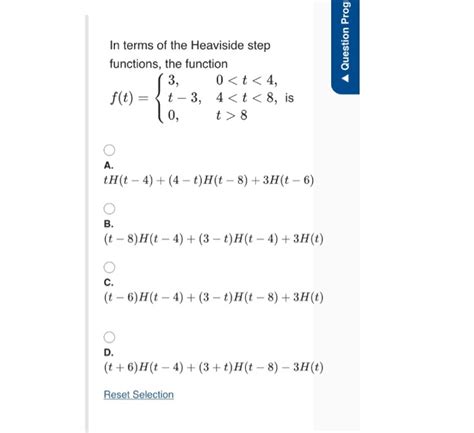 solved in terms of the heaviside step functions the