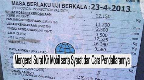 Surat Keterangan Kir Kendaraan Pengertian Fungsi Tujuan Format The