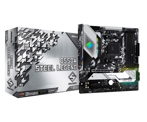 PLACA MÃE ASROCK B550M STEEL LEGEND DDR4 SOCKET AM4 CHIPSET AMD B550