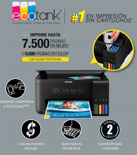 Epson Multifuncional Tinta Continua WiFi Direct EcoTank L4150 PC Factory
