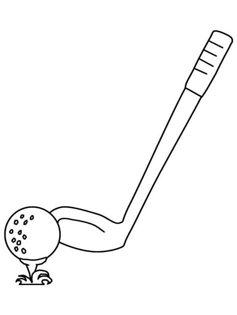Palo Y Pelota De Golf Para Colorear Imprimir E Dibujar Coloringonly