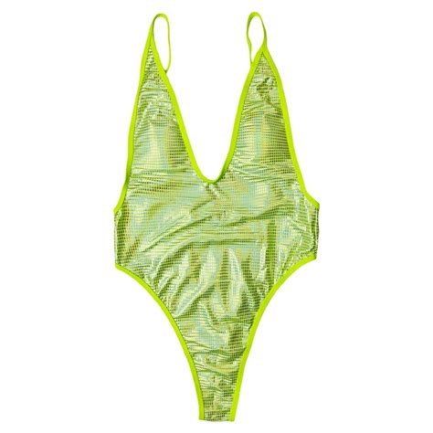Sexy Sheer Bikini Shorts And Man Women Swimsuit Beach Seaside Swimsuit Shiny Deep V Bikini