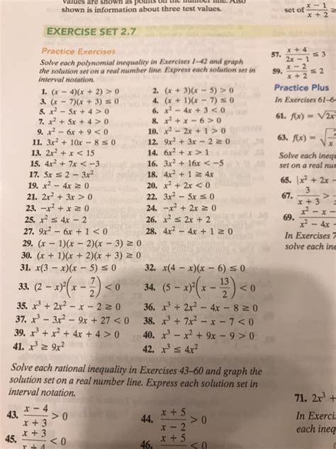 solved solve each polynomial inequality in exercises 1 42