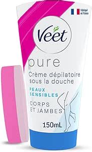 VEET PURE Crème Dépilatoire Sous la Douche Corps Jambes Peaux