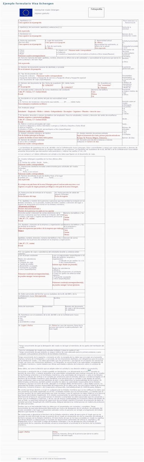 Pdf Ejemplo Formulario Visa Schengen Dokumen Tips