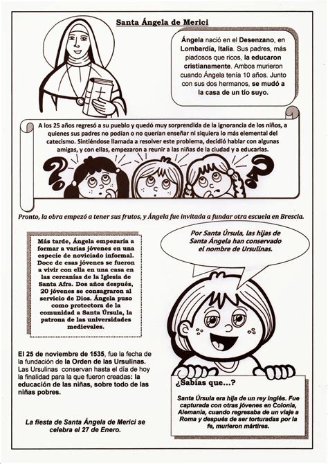 La Catequesis El blog de Sandra Recursos Catequesis Santa Ángela de