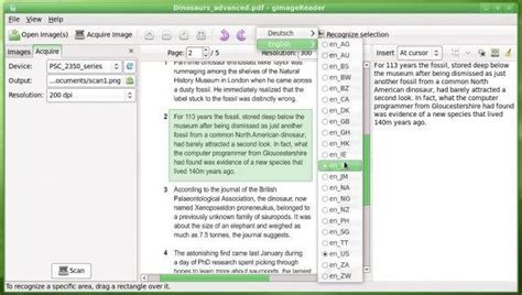 gimagereader an opensource pdf app with ocr capability