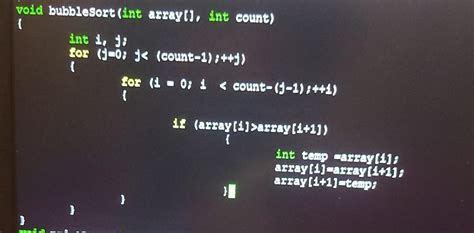 solved void bubblesort int array[] int count int 1 1 for