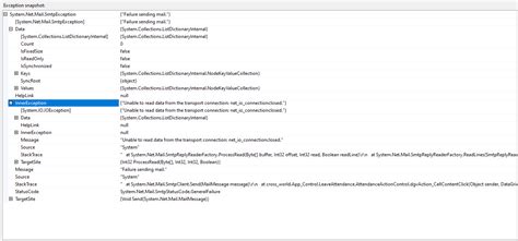 troubleshooting unable to read data from the transport connection