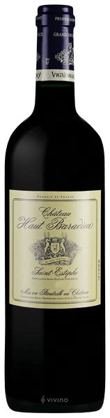 Château Haut Baradieu Saint Estèphe Vivino Brasil