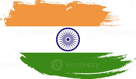 India Flag With Grunge Texture Png