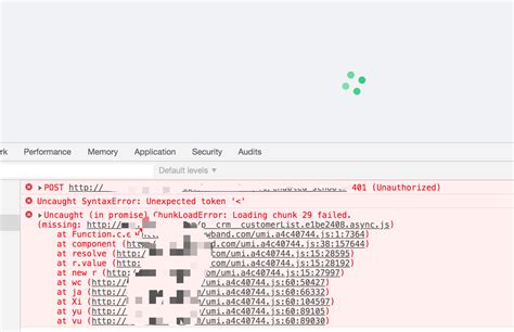 antd pro npm run build打包后 页面一直loading，控制台报错，必须刷新一次才会好 uncaught in promise chunkloaderror