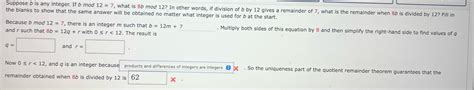 answered suppose b is any integer if b mod 12 … bartleby
