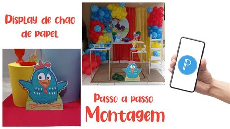 Como fazer display de chão de papel montagem YouTube