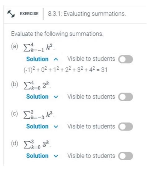 solved evaluate the following summations a ∑k −14k2