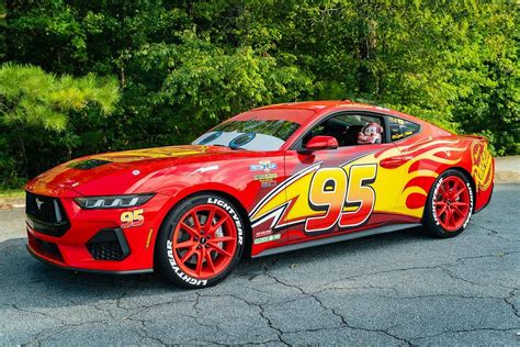 2024 Ford Mustang GT Transformed Into A Real Life Lightning McQueen