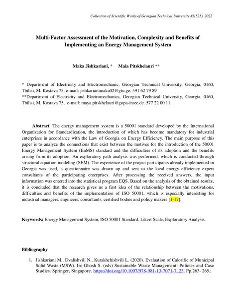 pdf multi factor assessment of the motivation complexity and benefits of implementing an