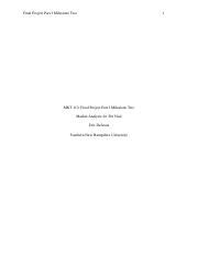 MKT113 Milestone Two Docx Final Project Part I Milestone Two 1 MKT