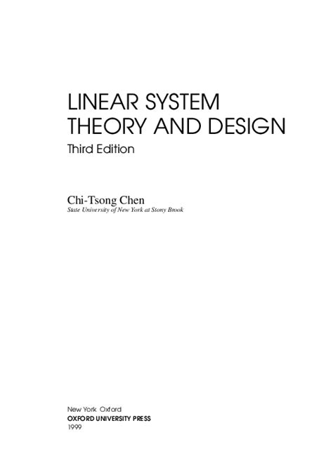 pdf linear system theory and design troy li