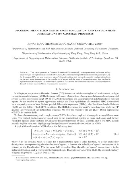 pdf decoding mean field games from population and environment observations by gaussian processes