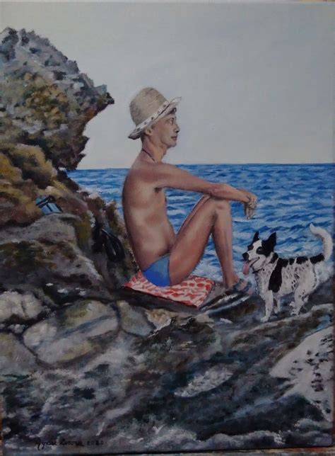 Ammirando Il Mare Olio Su Tela Painting Art Art Background Painting