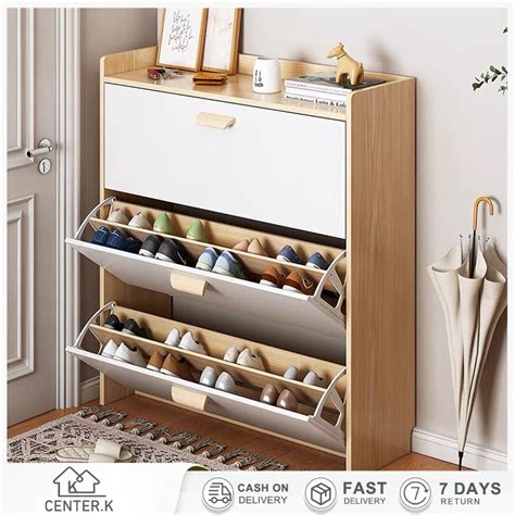 Jual Homedoki Rak Sepatu Lemari Sepatu Kayu Lemari Kabinet Kayu