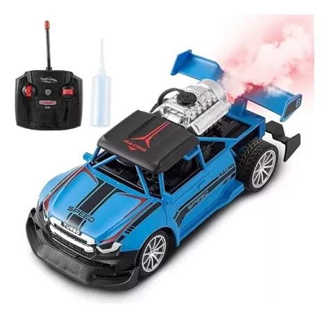 Auto De Carrera Furioso Speed Radio Control Lanza Humo Usb